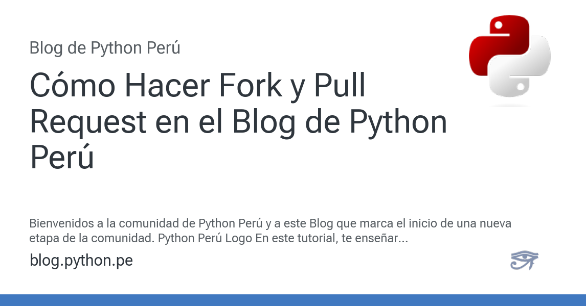Cómo Hacer Fork y Pull Request en el Blog de Python Perú — Blog de Python Perú