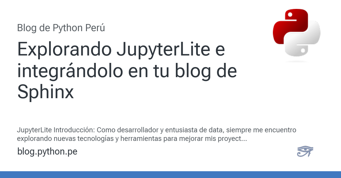 Explorando JupyterLite e integrándolo en tu blog de Sphinx — Blog de ...